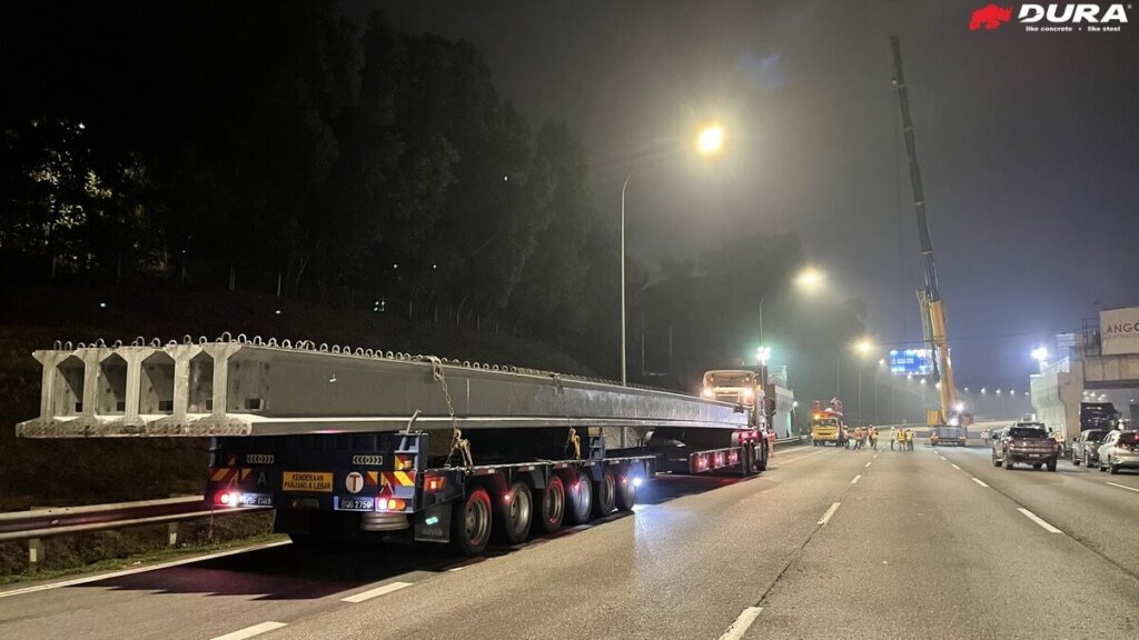 First DURA UHPC Prestressed I-Beam for KTMB bridge over NKVE at KM11.25 ...