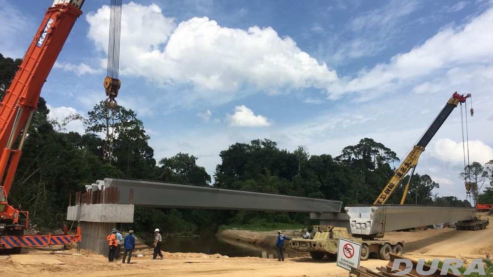 New Triple Spans Bridge at Jalan Pasir Hor Crossing Sg. Seribong - DURA ...