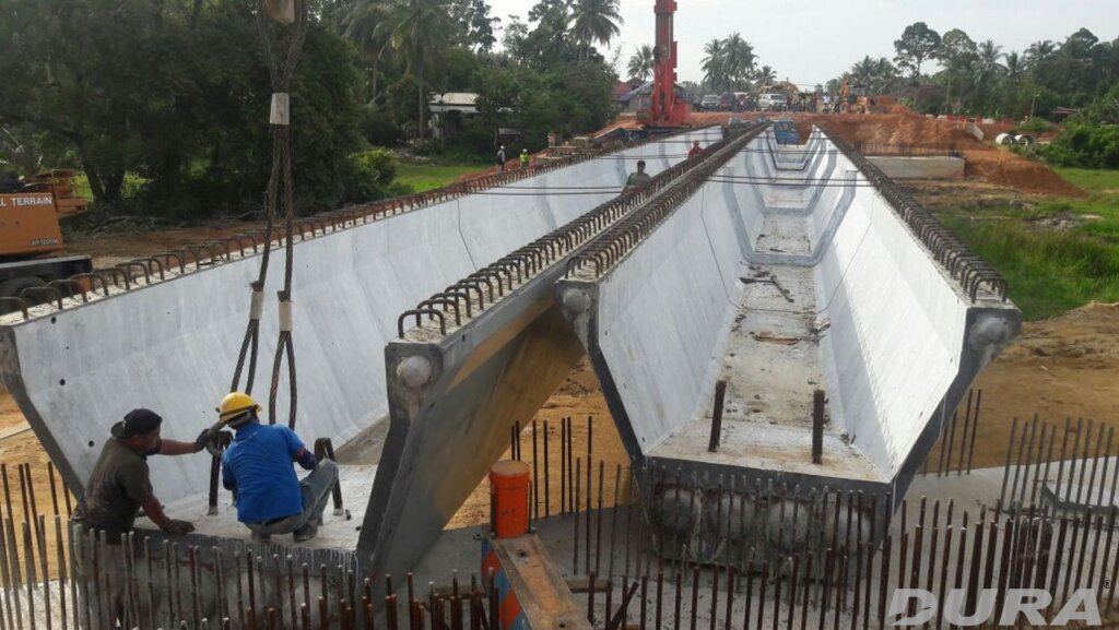 Single Span 55m DURA Composite Bridge used at Tumpat, Kelantan - DURA® Technology Sdn Bhd