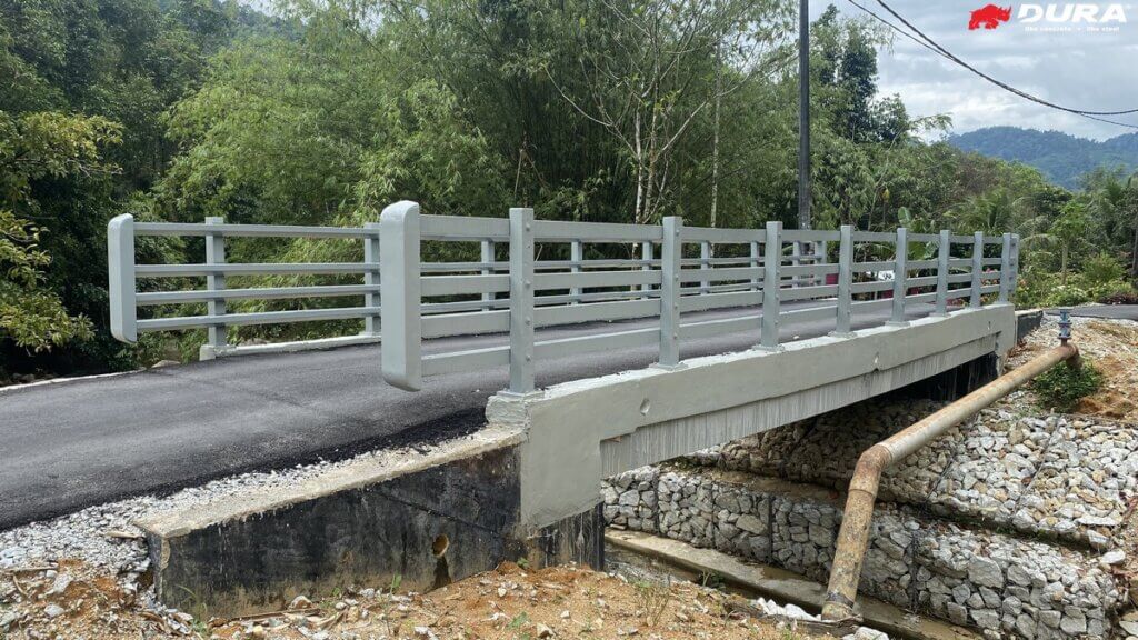 To Replace Collapsed Bridge Using DURA Shallow Beams 300x400 - 10m at Kg. Bukit Kulim, Selama ...