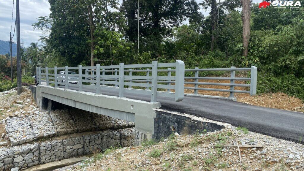 To Replace Collapsed Bridge Using DURA Shallow Beams 300x400 - 10m at Kg. Bukit Kulim, Selama ...